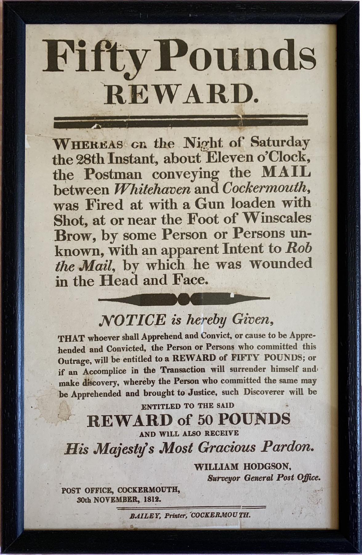 1812 Mail Coach Robbery - excellent reproduction. - Andrew G Lajer ...
