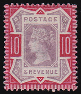 SG210a 1890 10d. Dull purple and deep dull carmine. Fresh mounted mint ...